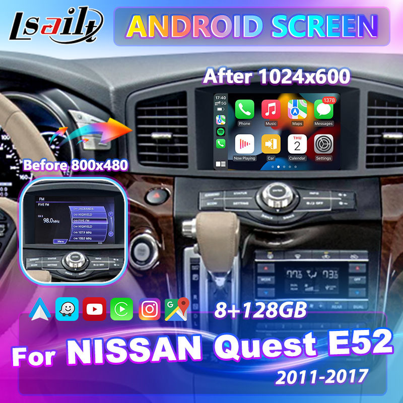 Lsailt 8 Inch HD Android Multimedia Screen สําหรับ 2011-2017 นิสสันควสต ...