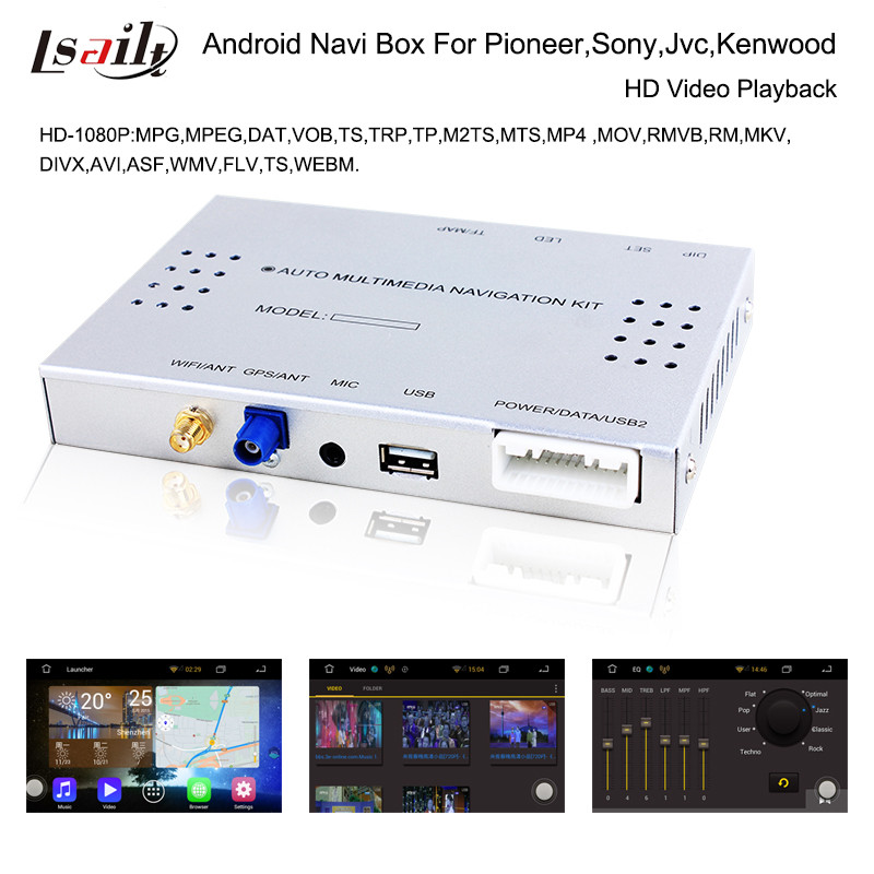ระบบนำทาง GPS สำหรับรถยนต์ของ JVC พร้อมระบบนำทางแบบสัมผัส Android4.2 / 4.4