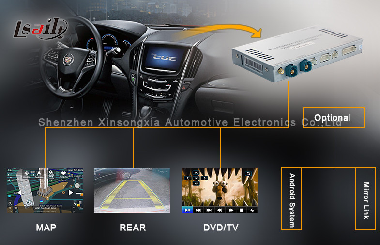 WINCE 6.0 Cadillac Navigation Video Interface Box พร้อม TV / Bluetooth ...